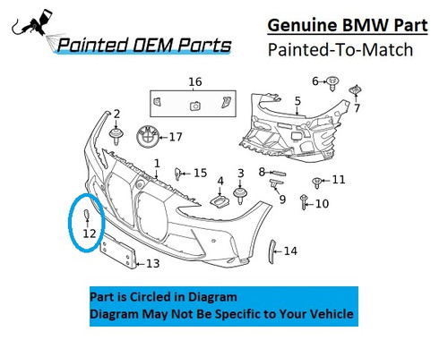 Painted 2021-2024 BMW M4 Front Tow Hook Cover | Genuine OEM