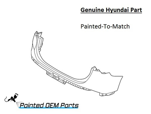 Painted 2021-2023 Hyundai Santa Fe Upper Rear Bumper | Genuine OEM