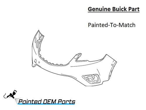 Painted 2019-2020 Buick Envision Upper Front Bumper | Genuine OEM