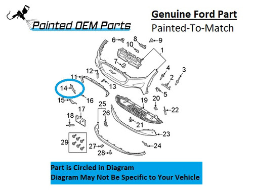 Painted 2021-2024 Ford Mach-E MachE Front Tow Hook Cover | Genuine OEM