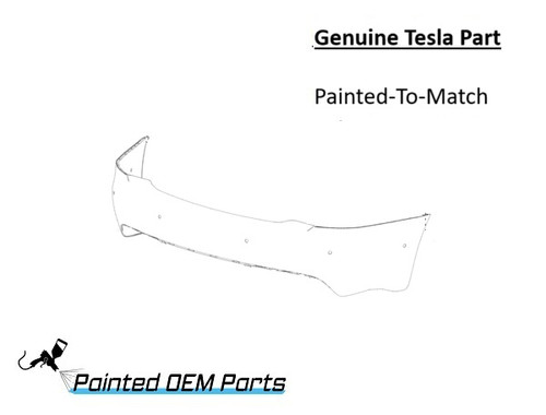 Painted 2016-2021 Tesla Model S Rear Bumper | Genuine OEM