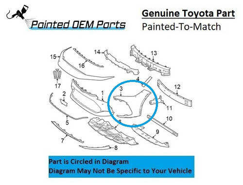Painted 2023-2025 Toyota Crown Front Bumper Side Panel | Genuine OEM