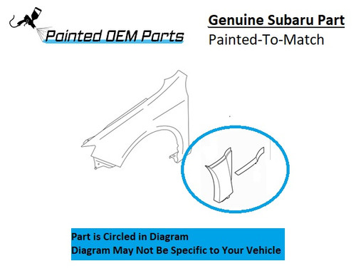 Painted 2011-2014 Subaru Impreza WRX Fender Lower Molding | Genuine OEM