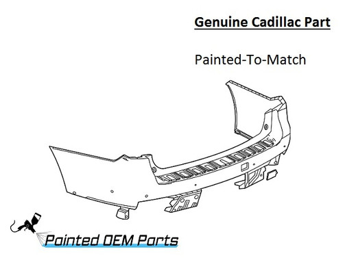Painted 2021-2024 Cadillac Escalade Rear Bumper Cover | Genuine OEM