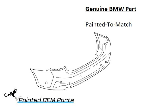 Painted 2019-2022 BMW 3 Series 330 M340 Sedan Rear Bumper Cover ...