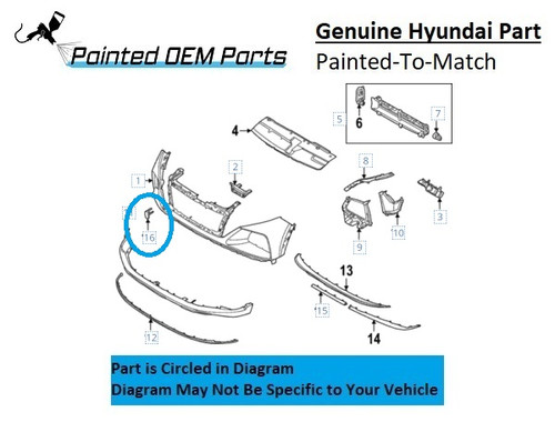 Painted 2022-2024 Hyundai Tucson Front Tow Hook Cover | Genuine OEM