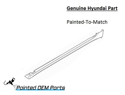 Painted 2015-2017 Hyundai Sonata Side Skirt Rocker Molding | Genuine OEM