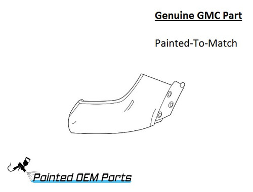 Painted 2020-2023 GMC Sierra 2500 3500 Front Filler Panel | Genuine OEM