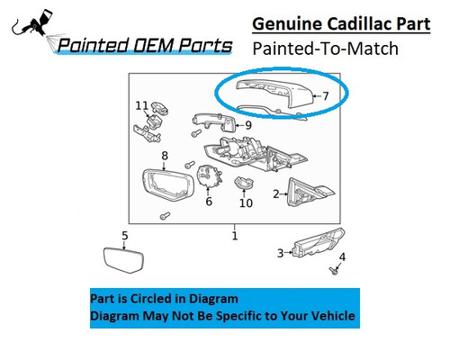 Painted 2020-2024 Cadillac CT5 Side Mirror Cover | Genuine OEM