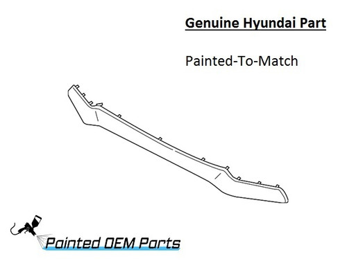Painted 2018-2021 Hyundai Kona Rear Bumper Molding | Genuine OEM