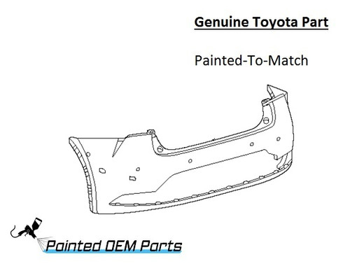 Painted 2023-2024 Toyota Prius Prime Rear Bumper | Genuine OEM