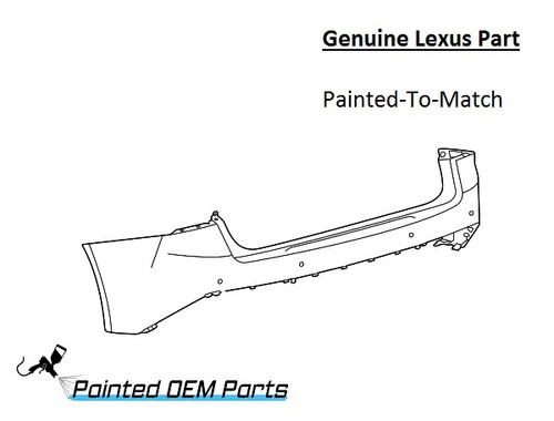 Painted 2021-2023 Lexus IS300 IS350 IS500 Rear Bumper | Genuine OEM