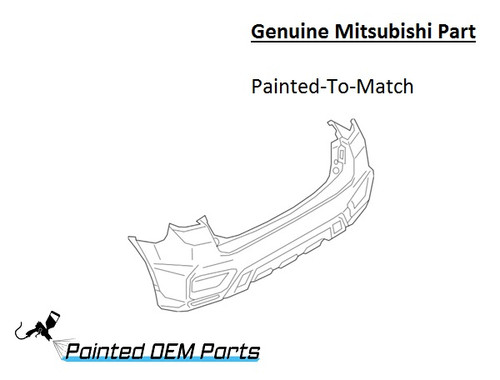 Painted 2020-2024 Mitsubishi Outlander Sport Rear Bumper | Genuine OEM