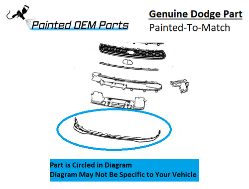 Painted 2021-2023 Dodge Durango SRT Hellcat Front Lower Fascia ...