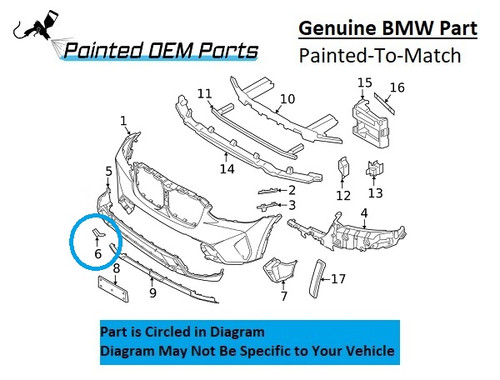 Painted 2022-2024 BMW X4 Front Tow Hook Cover | Genuine OEM