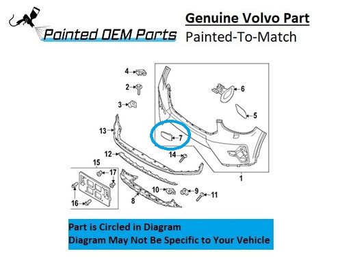 Painted 2023-2025 Volvo XC40 Front Tow Hook Cover | Genuine OEM