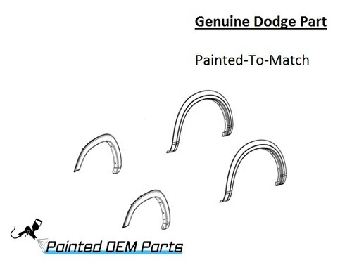 Painted 2011-2018 Dodge Ram 2500 3500 Fender Flare Kit (4) | Genuine OEM