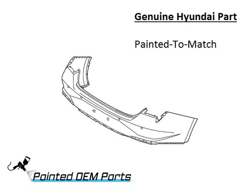 Painted 2021-2023 Hyundai Elantra Rear Bumper Cover | Genuine OEM