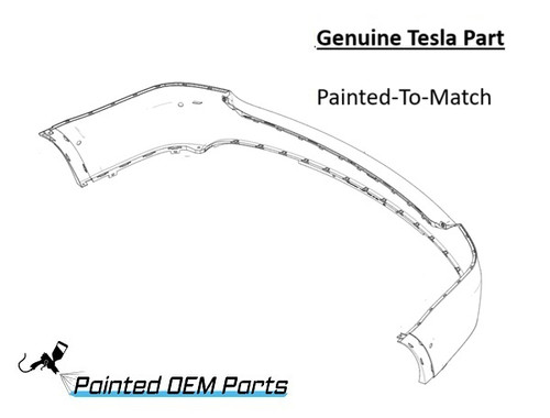 Painted 2021-2026 Tesla Model X Rear Bumper | Genuine OEM