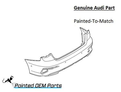 Painted 2022-2024 Audi A3 Rear Bumper | Genuine OEM