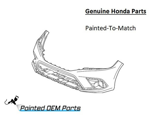Painted 2022-2024 Honda Civic Front Bumper | Genuine OEM
