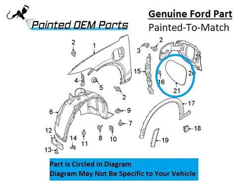 Painted 2021-2024 Ford Mach-E MachE Charge Port Door | Genuine OEM