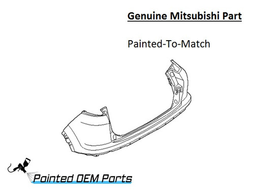 Painted 2022-2024 Mitsubishi Eclipse Cross Rear Bumper (Upper ...
