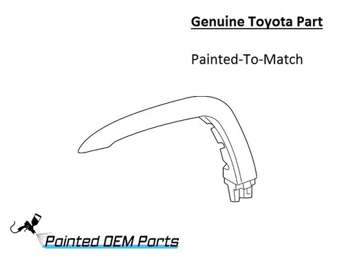 Painted 2010-2024 Toyota 4Runner Front Fender Flare | Genuine OEM