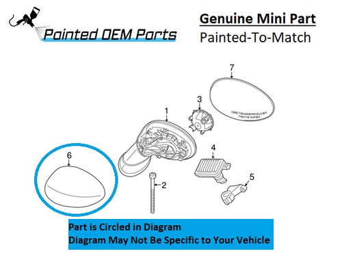 Painted 2014-2019 Mini Cooper Side Mirror Cover | Genuine OEM