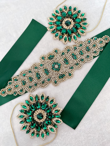 Royalty Gold Bridal Sash & Henna Wraps | Arosi Decor