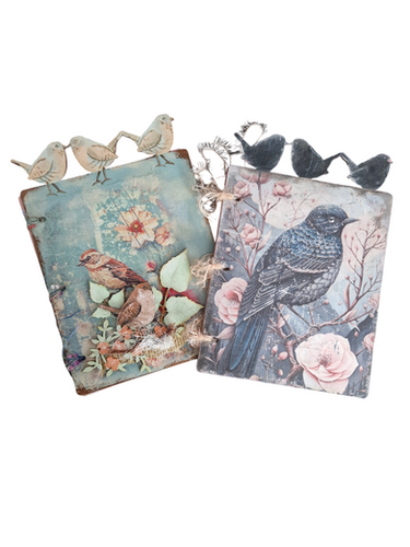Bird topped rectangle journals | madhatterscrafts