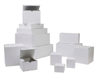 White One-Piece Folding Gift Boxes | Western Foil Corp