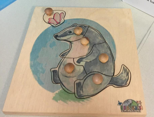 Badger puzzle (6 pieces) | globalbambini