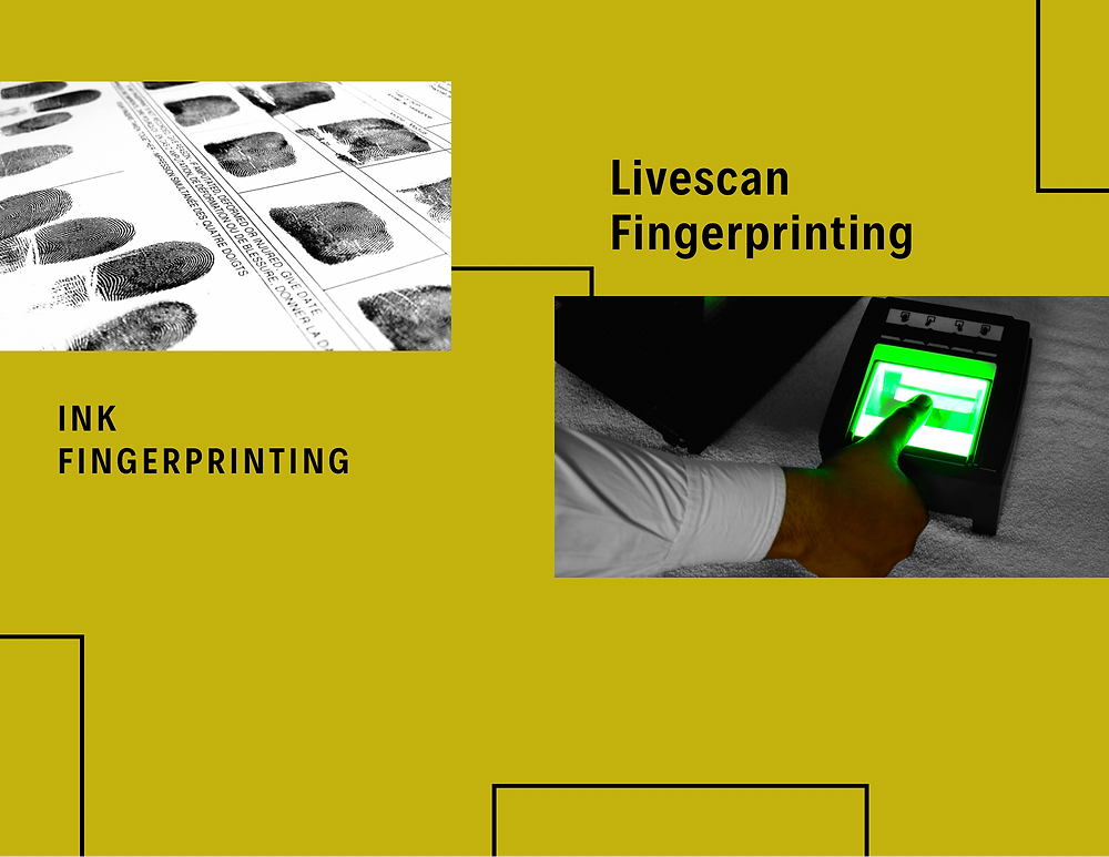 Livescan or Ink Fingerprinting