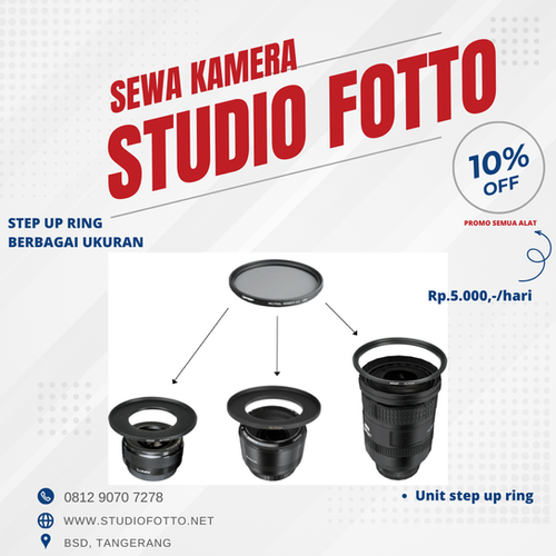 Sewa Step up ring filter | Studio Fotto