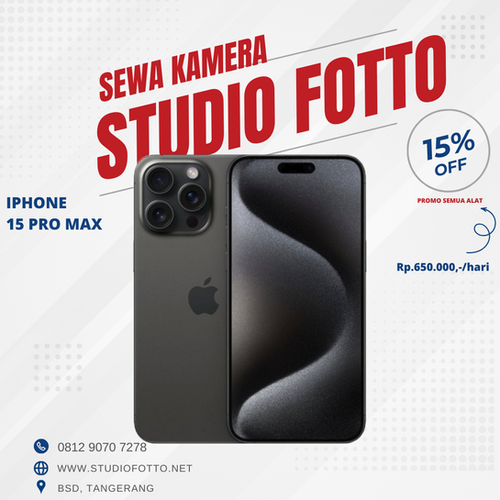 Sewa iPhone 15 Pro Max | Studio Fotto