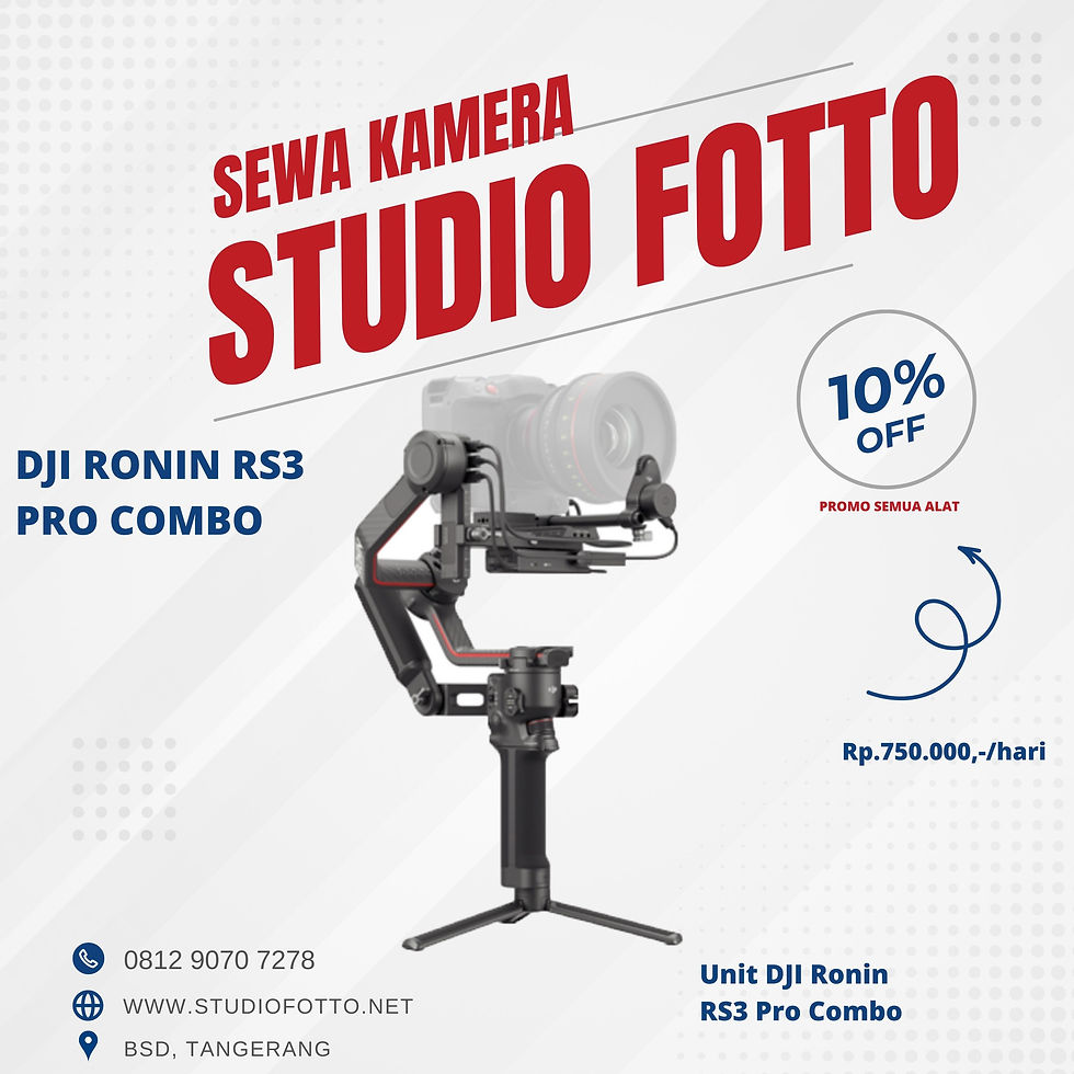 Sewa DJI Ronin RS3 Pro Combo Camera Gimbal | Studio Fotto