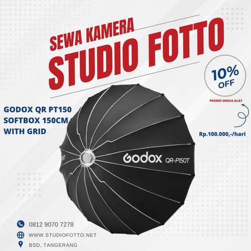 Sewa Godox QR PT150 Softbox | Studio Fotto