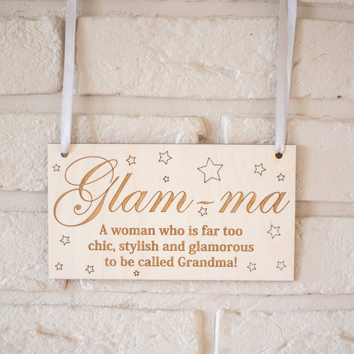 Glam-Ma Wooden Sign | Wendover Wood 2022