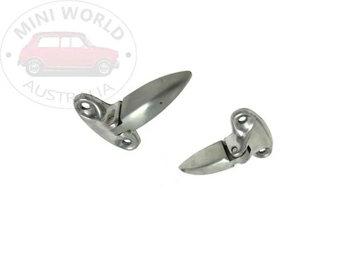 Mini boot lid hinges in chrome plated finish - one pair | Mini World ...
