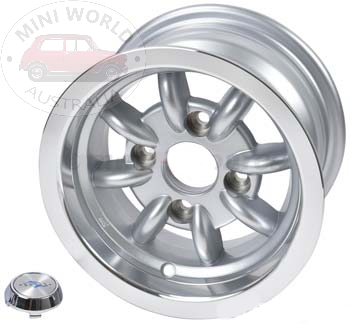 Mini Miniator rim 10x6 in diamond cut including cap | Mini World Australia