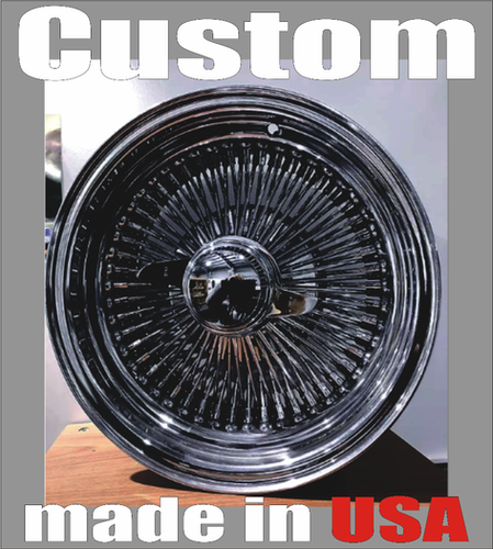 Lowriders 13 x 7" Classic Mini 100 x spokes Custom made Chrome wire Mag ...