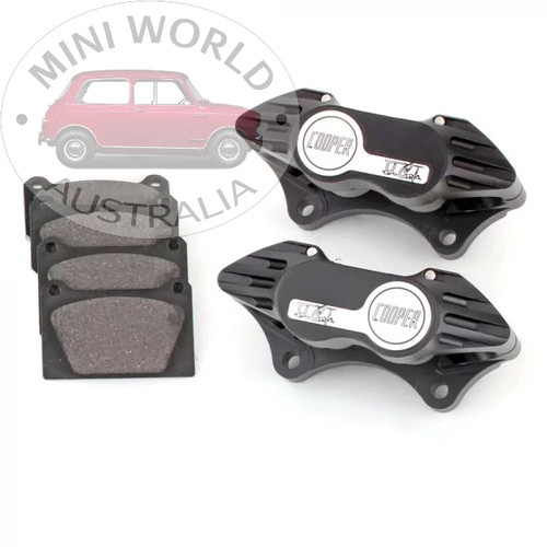 Cooper 7.9" Vented 4 pot Alloy Caliper and Pad Kit - Black | Mini World ...