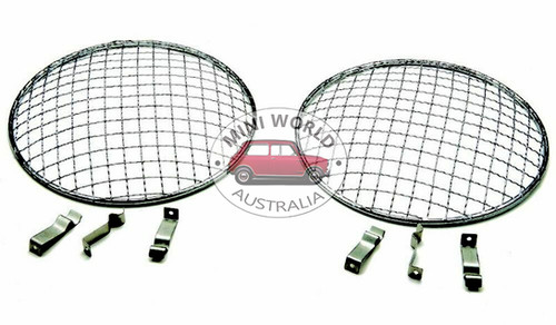 Headlamp guards in stainless steel for Classic Mini or Moke car | Mini ...