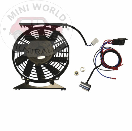 Radiator electric fan kit with special sender | Mini World Australia