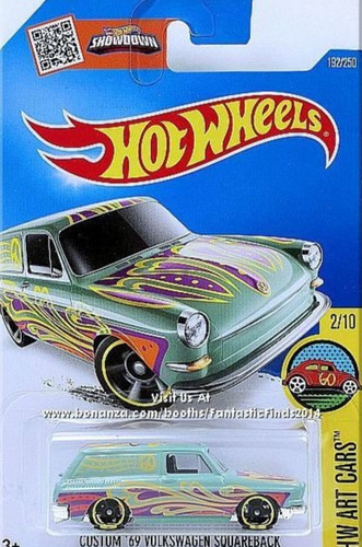 Hot Wheels Custom '69 Volkswagen Square back diecast model toy car ...