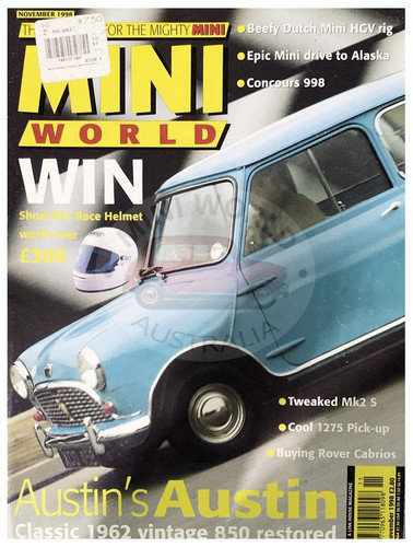 Mini World Car Magazine November 1998 | Mini World Australia
