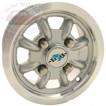 Morris Mini mag wheel rim 10x4.5 in diamond cut silver | Mini World ...