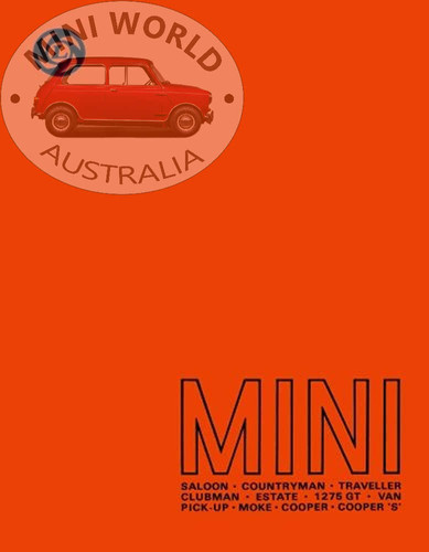 Mini Workshop Manual book on Genuine Leyland Mini cars from 1959-1976 ...