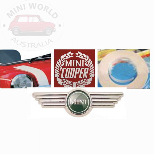 Mini Sportspack white decal sticker and MINI badge kit | Mini World ...
